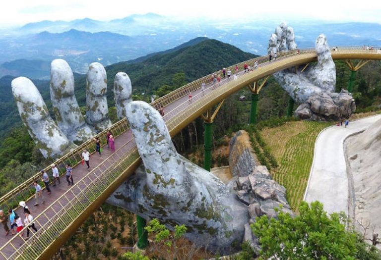 Golden Bridge in Vietnam - the hands of God at an altitude of 1500 meters
